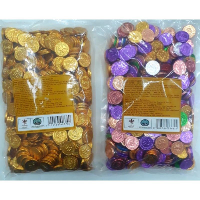 1KG Gold Coin Chocolate / Colourful Coin Chocolate | Shopee Singapore