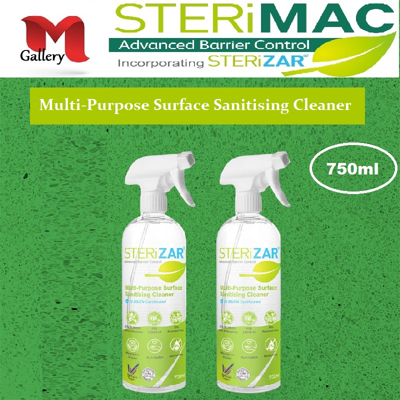 STERIZAR Multi-Purpose Surface Sanitizing Cleaner 750ml Kills 99.9999% ...