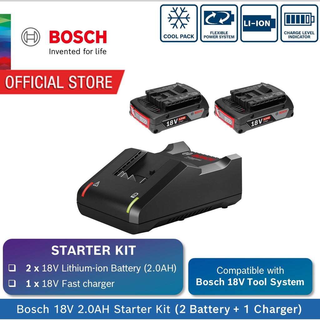 Bosch Starter Kit 18V X Battery GAL 18V-40 Charger, 46% OFF