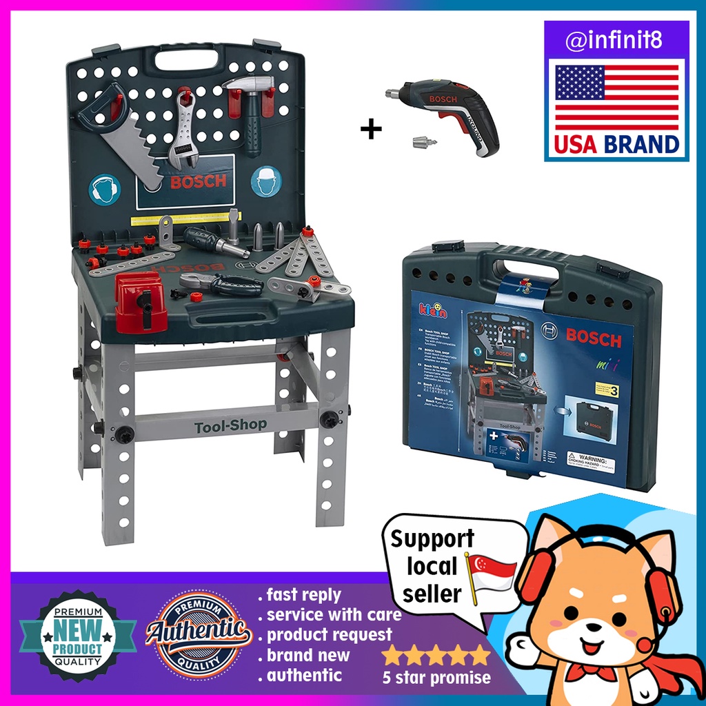 [sg stock] Theo Klein - Bosch Foldable Tool Shop Premium Toys For Kids ...