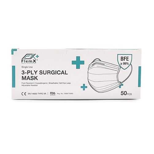 [SG Stock] 3Ply Surgical Mask | BFE 99.9% | FlemX Disposable Medical ...