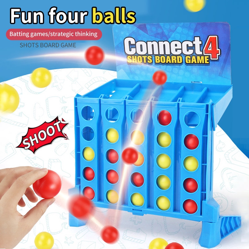 Portable Indoor Game Connect 4 Shots Game Board Game 4 in Aline Bounce ...