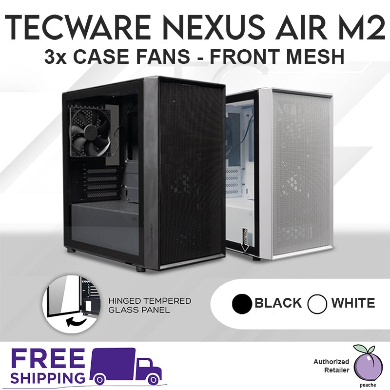 Tecware Nexus Air M2 Steel TG M 2 MATX ITX PC Casing Case Chassis ...