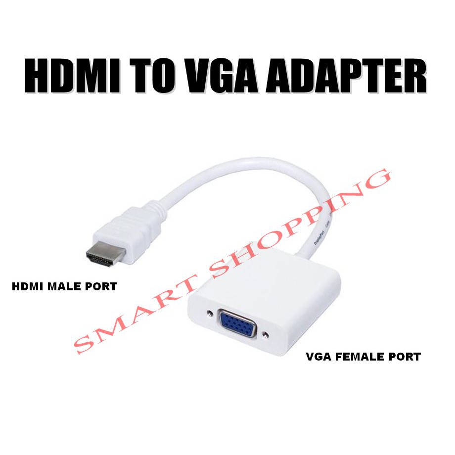 HDMI to VGA Video Converter Adapter Cable | Shopee Singapore