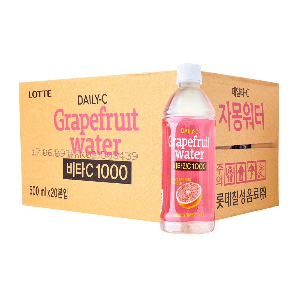 LOTTE Daily-C Grapefruit Vitamin Water - Case (20 x 500ml) | Shopee ...