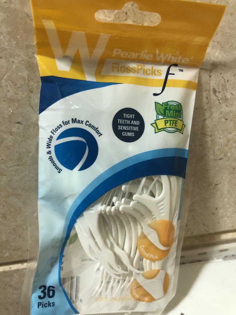 Pearlie White Floss Pick F 2-IN-1 PTFE Mint Flosser 36pcs | Shopee ...
