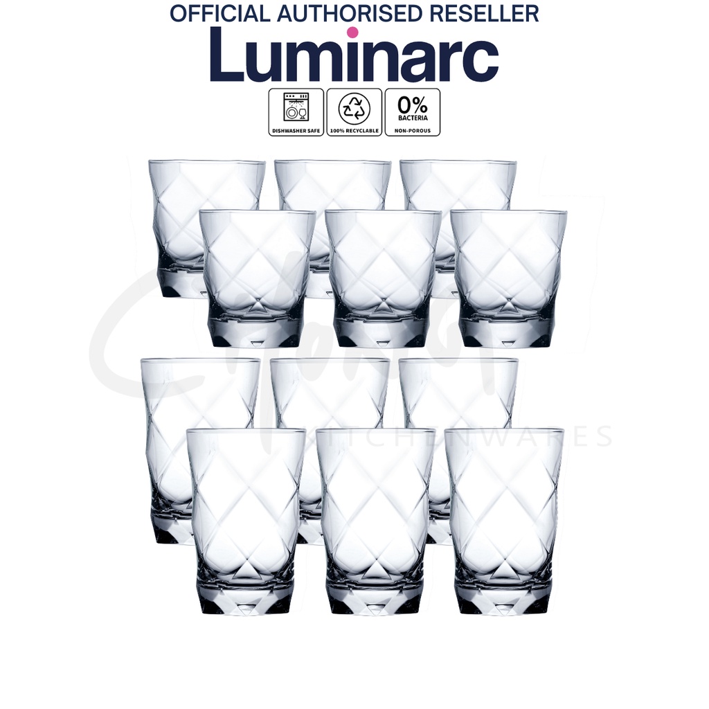 Luminarc Louvre Highball/Old Fashioned Glass, Set of 6's [Cocktail/Rock ...