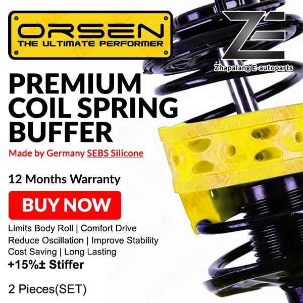 Orsen Yellow Silicone Coil Spring Buffer Power Cushion Suspension Shock ...