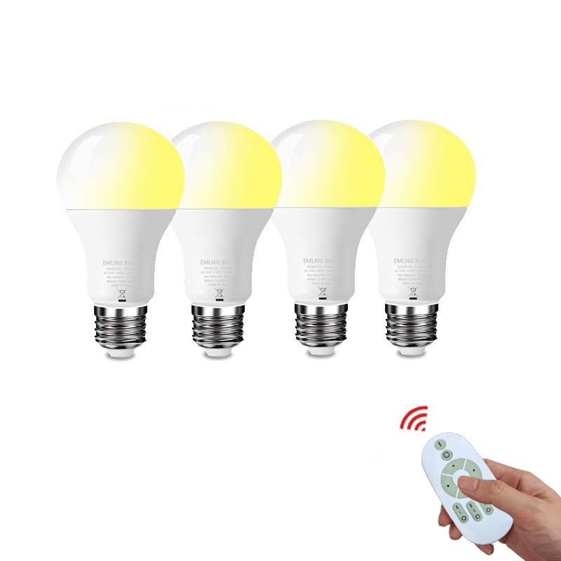 Smart LED Bulb 2.4G Wireless Remote Control Adjust Brightness Color ...