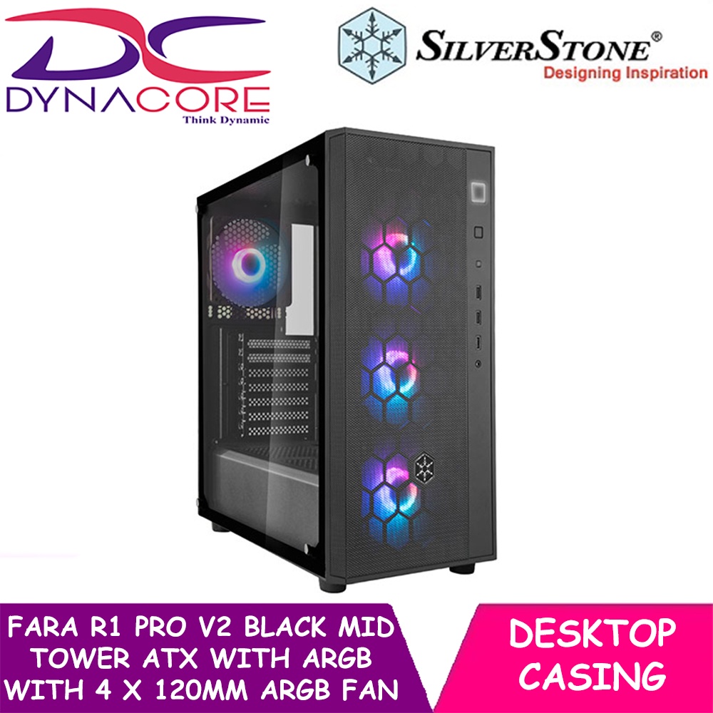 Silverstone FARA R1 Pro V2 Black / White Mid Tower ATX Chassis with ...