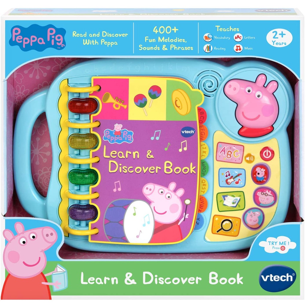 Vtech Peppa Pig Book, Blue. Read with Peppa Pig and listen as she talks ...