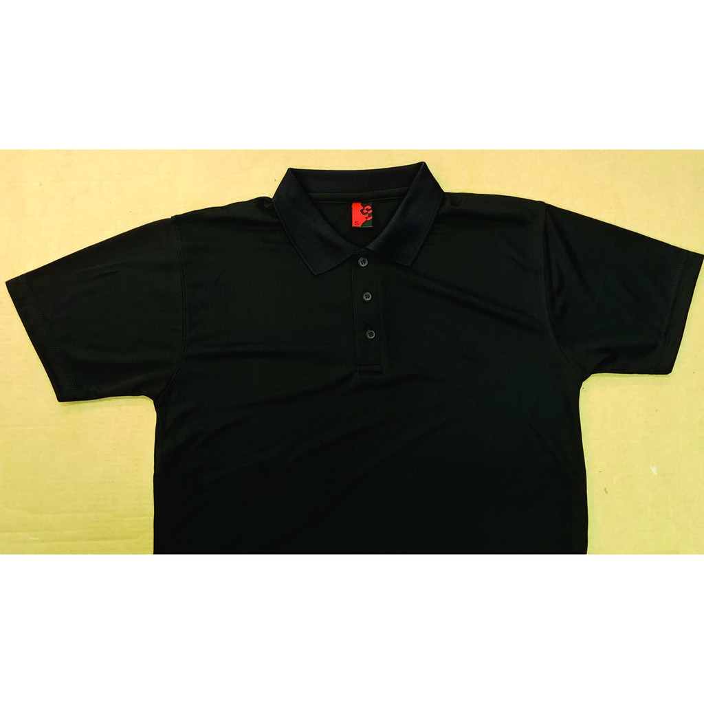 PLAIN Black Polo Tshirt - Big Size | Shopee Singapore