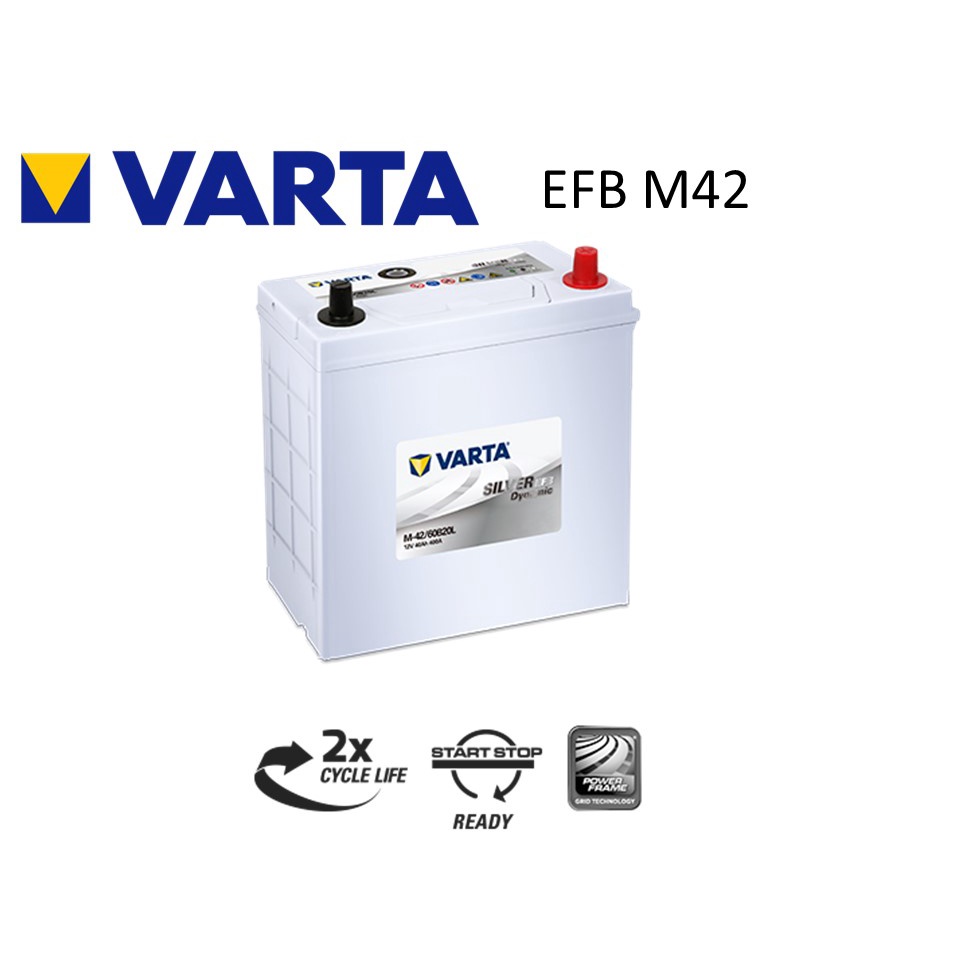 VARTA M42 60B20L Silver Dynamic EFB Car Battery | Shopee Singapore