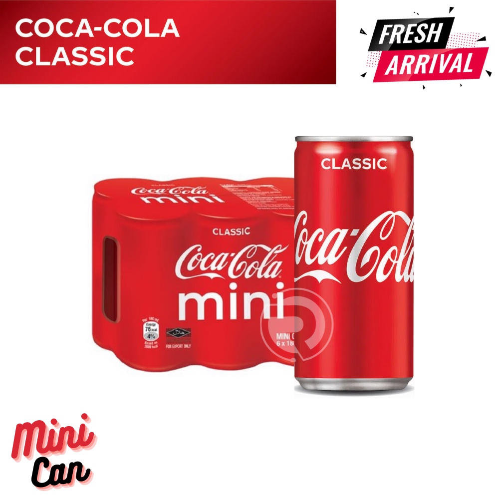 [Mini] Coca-Cola Coke Classic ( 6 Cans x 180ml ) | Shopee Singapore