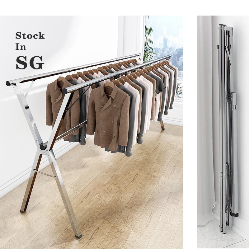 Clothes Drying Airer Rack stainless steel Hanger Drying Racks foldable ...