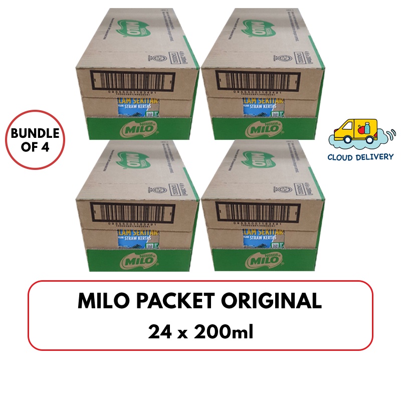 [Bundle of 4] Nestle Milo Packet Drink (24 x 200ml) | Shopee Singapore