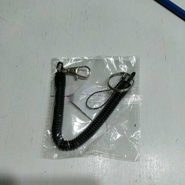 Wallet Phone Elastic Spring Coiled Plastic Key Chain Clip Key Ring ...
