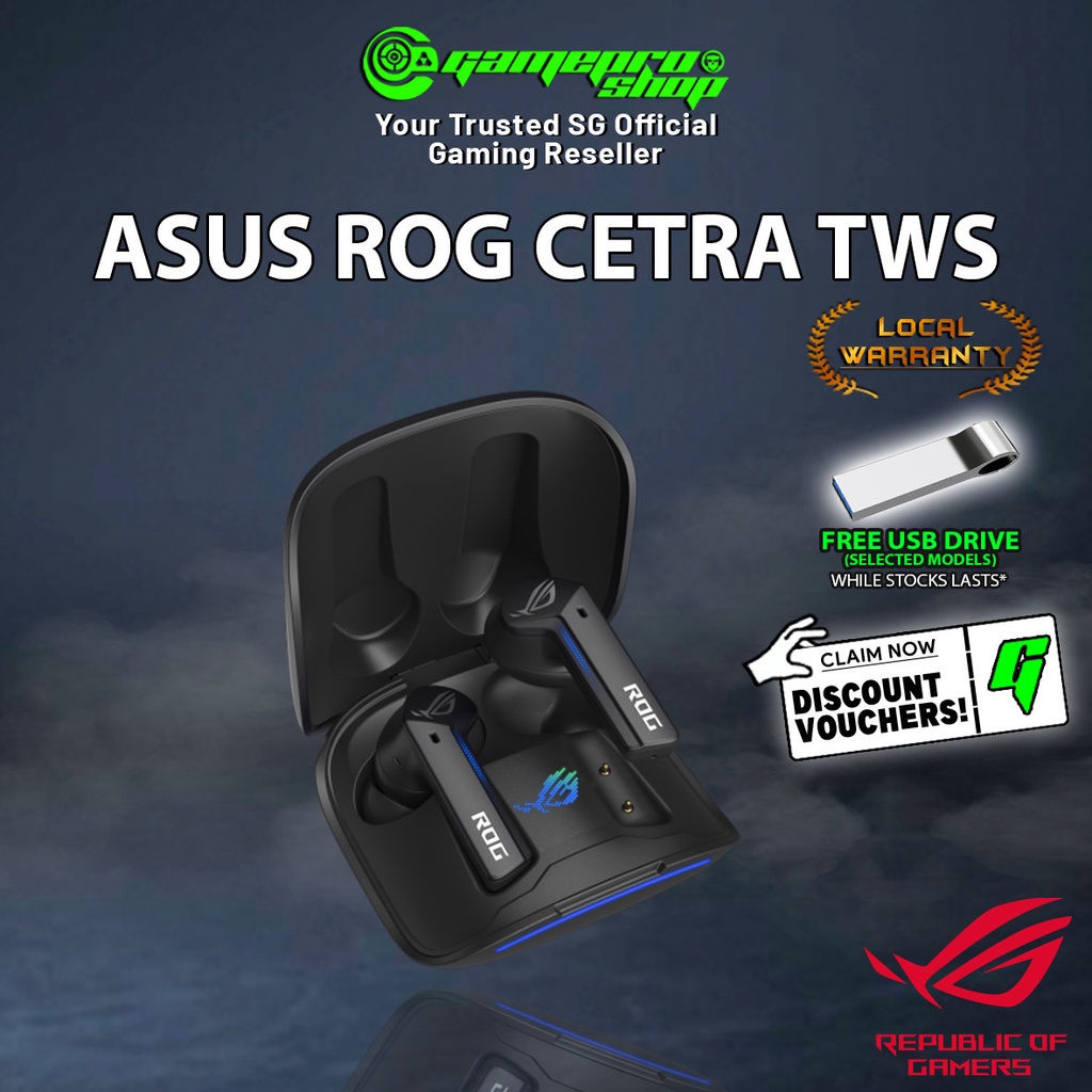 [Free-Gifts] ASUS ROG Cetra True Wireless TWS Gaming Earbuds low ...