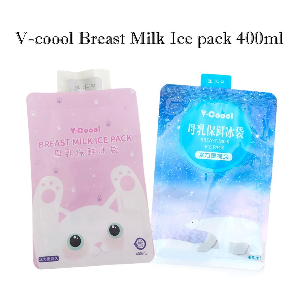 V-Coool Vcoool *BPA Free Reusable Ice Pack For Breast milk storage Cooler Bag (400ml/pcs ...