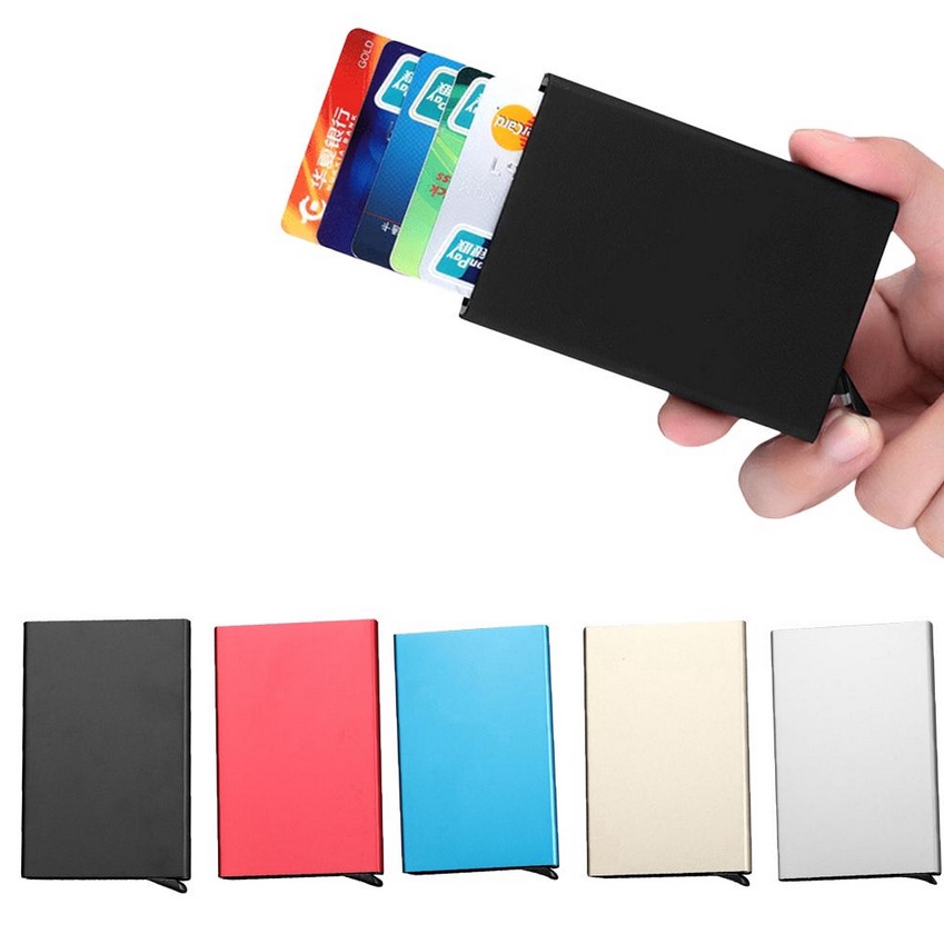 Automatic Eject Credit Card Box Business Card Box, Metal Aluminum Alloy ...