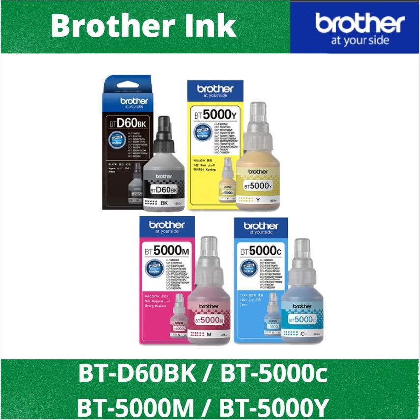 Brother Ink Bottle BTD60 BTD 60 Black / BT5000 BT 5000 Black Cyan ...