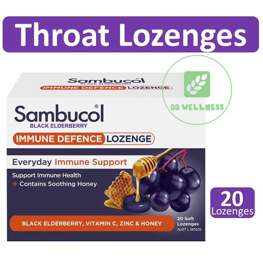 Sambucol Immune Defence Throat Lozenges 20 Soft Logenzes Australian ...