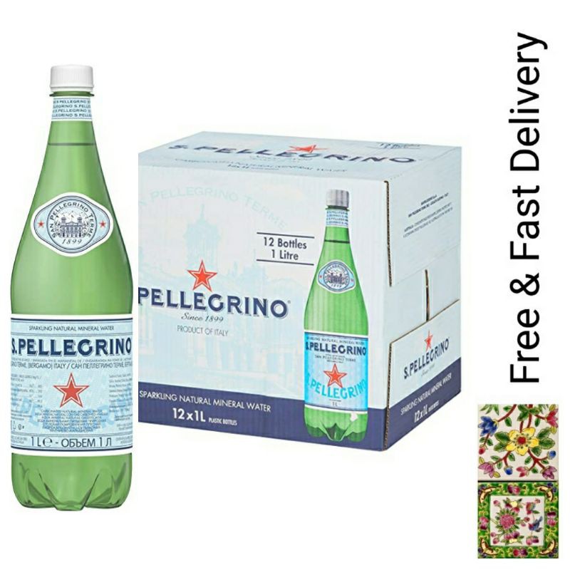 Choose normal postage - san pellegrino sparkling mineral water 1l x 12 | BeeCost