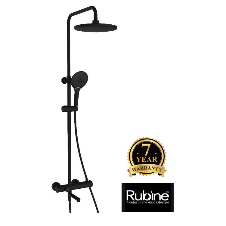 RUBINE Rain Shower Set With Thermostatic Spout | Shopee Singapore