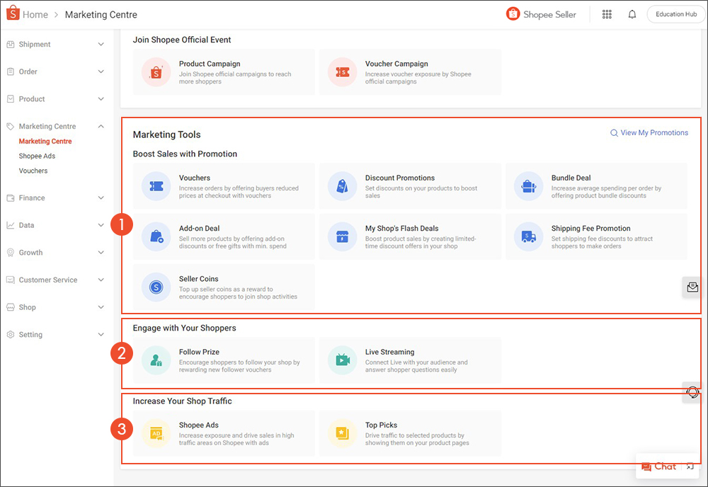 Free marketing tools | SG Seller Education [Shopee]