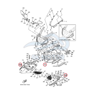 Yamaha YZF-R15 R15 V3 Inner Cover Full Set / Kaver Hitam Mud Guard ...