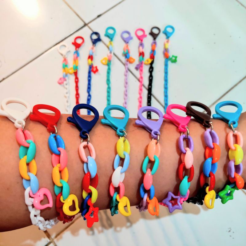 Hijab Connector, mote strap, bead, Korean strap mask hijab mask ...