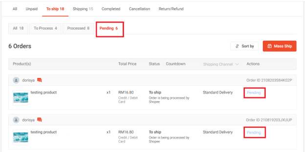 Orders stuck at Pending | MY Seller Education [Shopee]