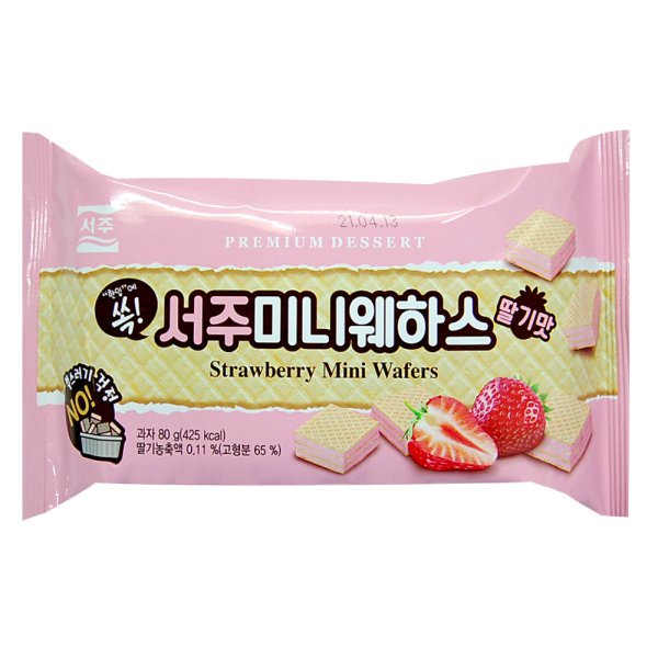 Seoju Mini Wafers-Strawberry 80g [Korean] | Shopee Singapore