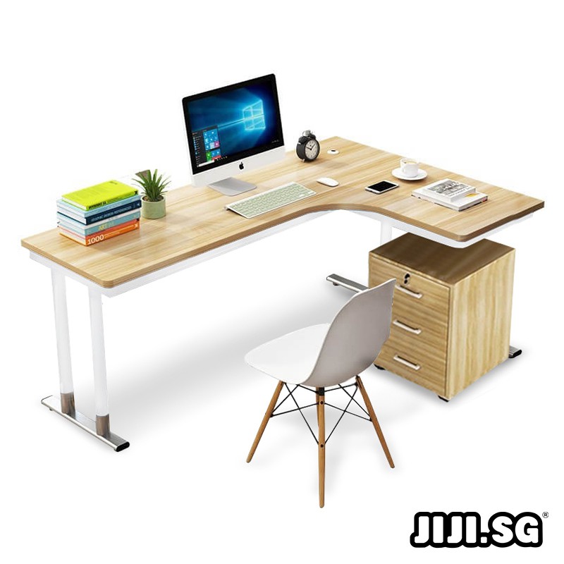 (JIJI SG) TESSA Commercial L-Shape Table (FREE Installation) / Office ...