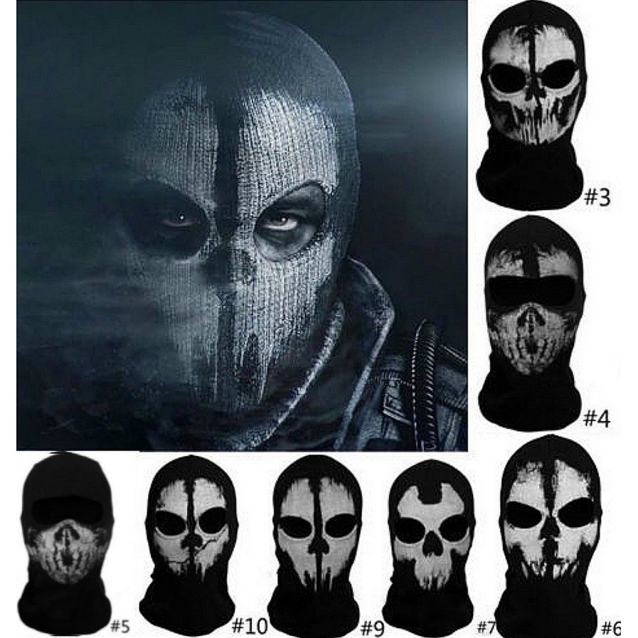 Clothing, Shoes & Accessories Ghost Full Face Mask Skull Balaclava ...