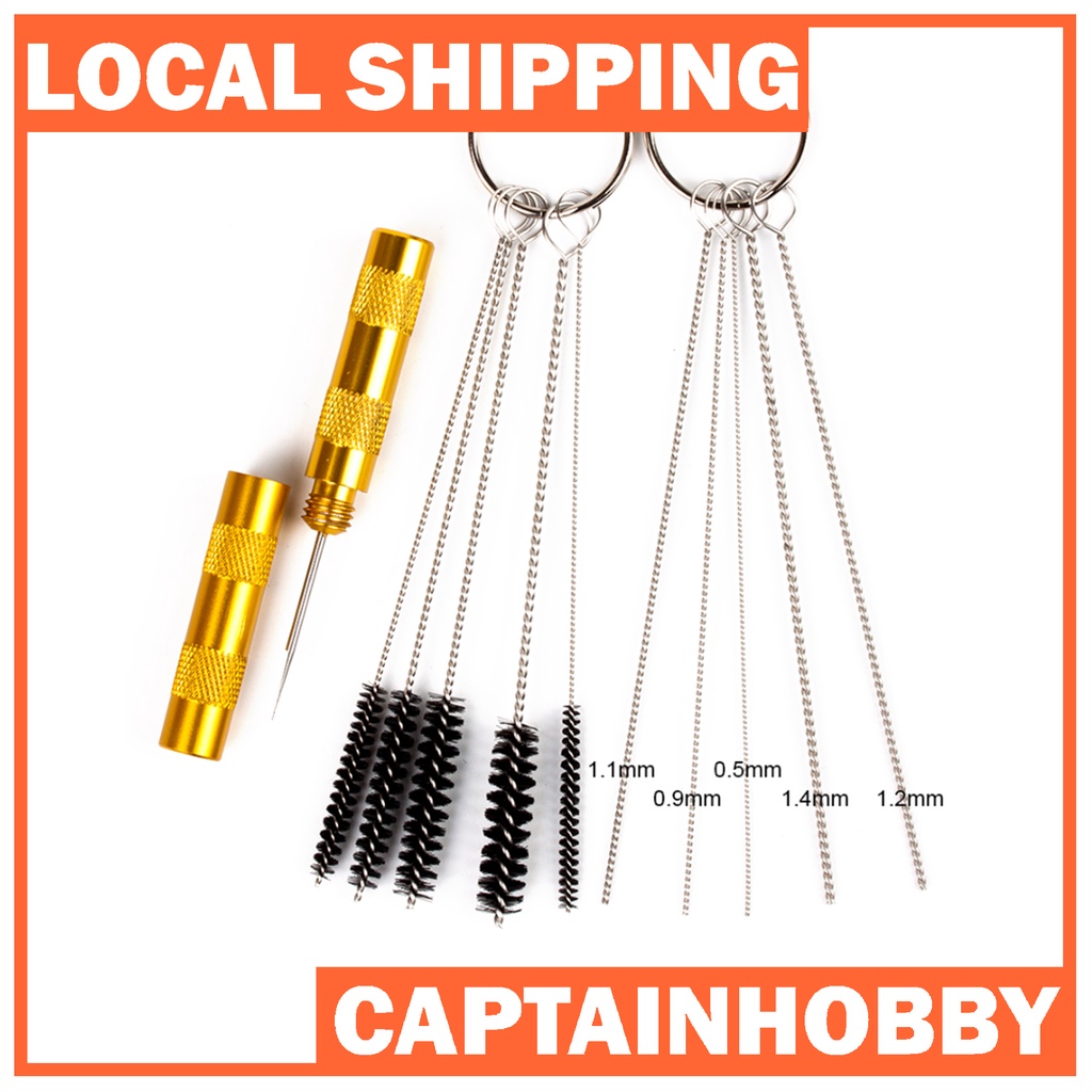 Practical Airbrush Cleaning Set 11 Pieces Needles Spray Gun Tools for ...