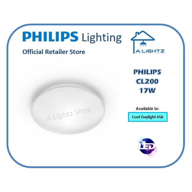 Philips CL200 Essential Ceiling Light 17W Round (Cool Daylight 6500K ...