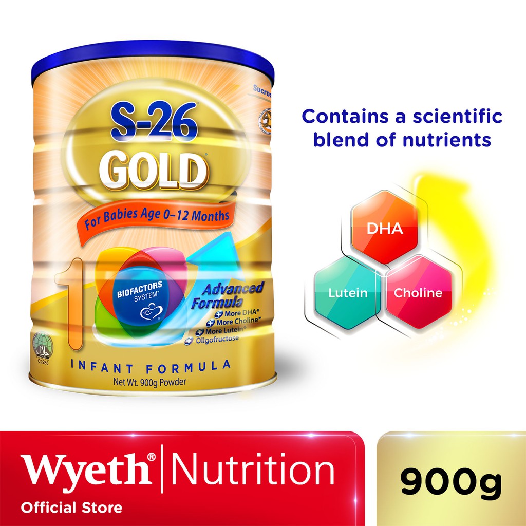 Wyeth®Nutrition S-26® GOLD® Stage 1 Infant Formula 900g | Shopee Singapore