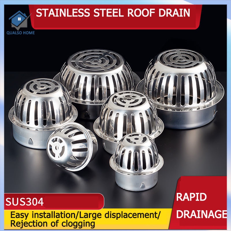 304Stainless Steel Roof Floor Drain Floor Drain Filter Cover Roof ...