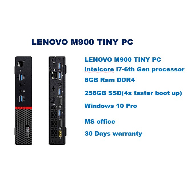 LENOVO THINKPAD M900 TINY DESKTOP I7-6600T 8GB RAM 256GB SSD(BRAND NEW ...