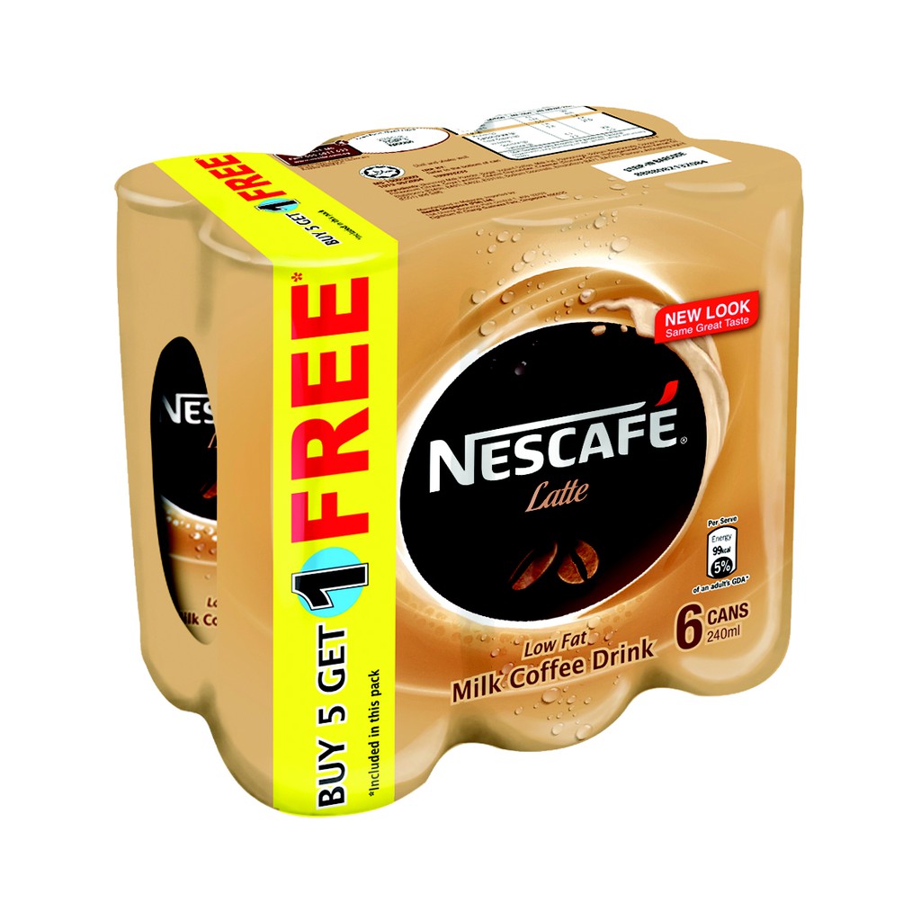 NESCAFE Latte Can 5+1 Free | Shopee Singapore