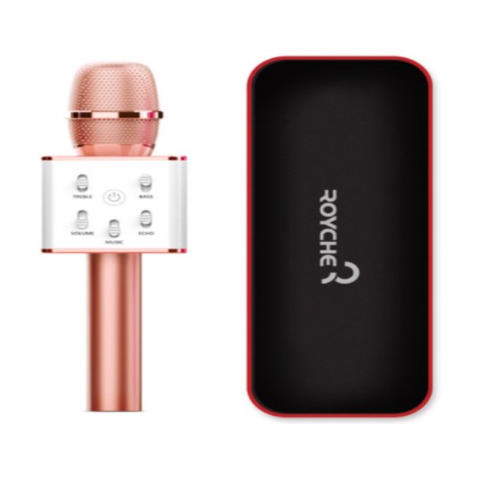 [BTS microphone] Dual speaker wireless Bluetooth microphone + pouch ...