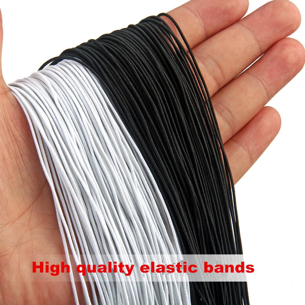 5 Meters Black Multi Size 1/1.5/2/2.5/3/4mm Mask Round Elastic Band ...
