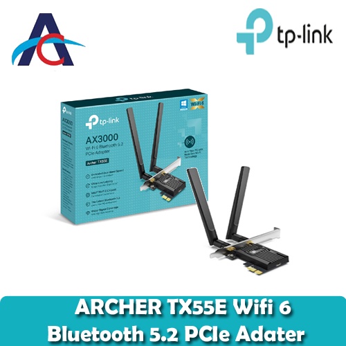 TP-LINK AX3000 Archer TX55E Wi-Fi 6 Bluetooth 5.2 PCIe Adapter | Shopee ...