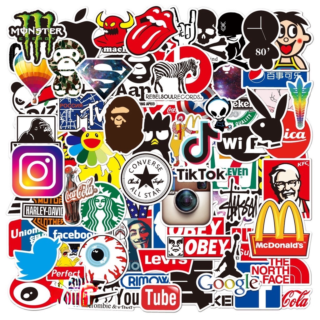 Cool Stickers Decals 200 Pack Random Sticker for Skateboard Helmet ...