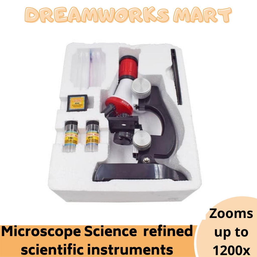 Microscope Science Microscope refined scientific instruments 100x, 400x ...