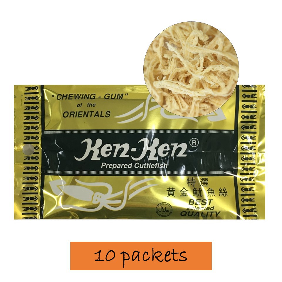 Ken Ken Shredded Soft Cuttlefish XO 14g, 10 Packets | Shopee Singapore