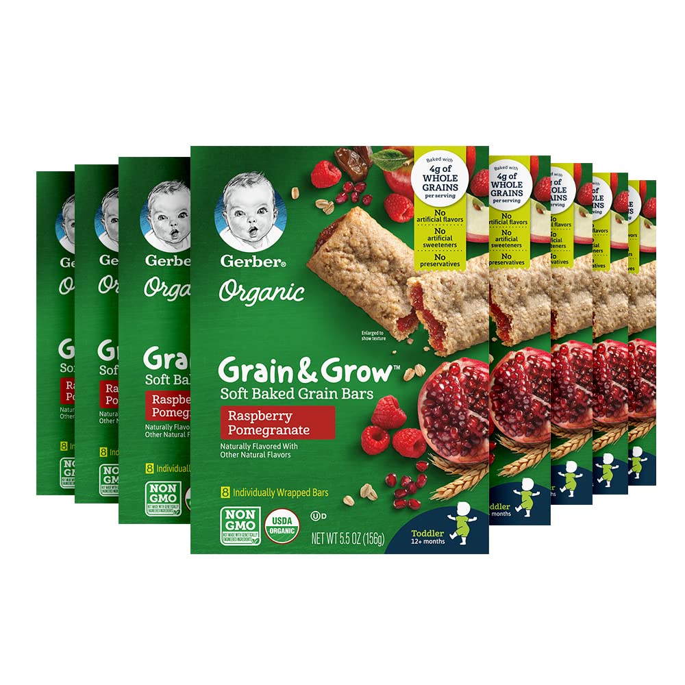 Gerber, Organic, Grain & Grow, Soft Baked Grain Bars, 12+ Months ...