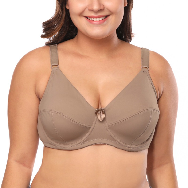 Parifairy Women S Bra Plus Size Full Cup Bra Solid Color Seamless Bra