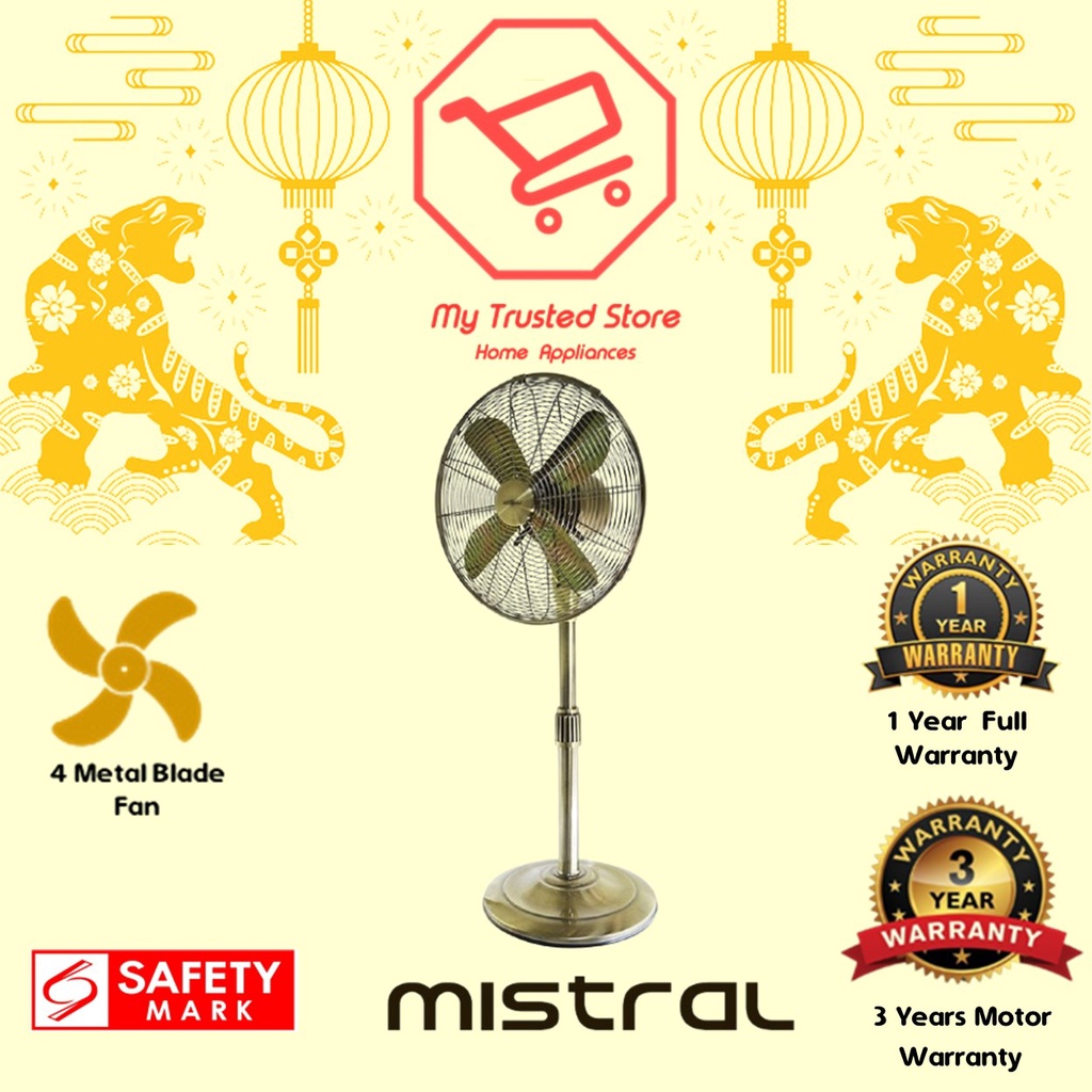 Mistral 14" Metal Stand Fan (MLF14MB) | Shopee Singapore